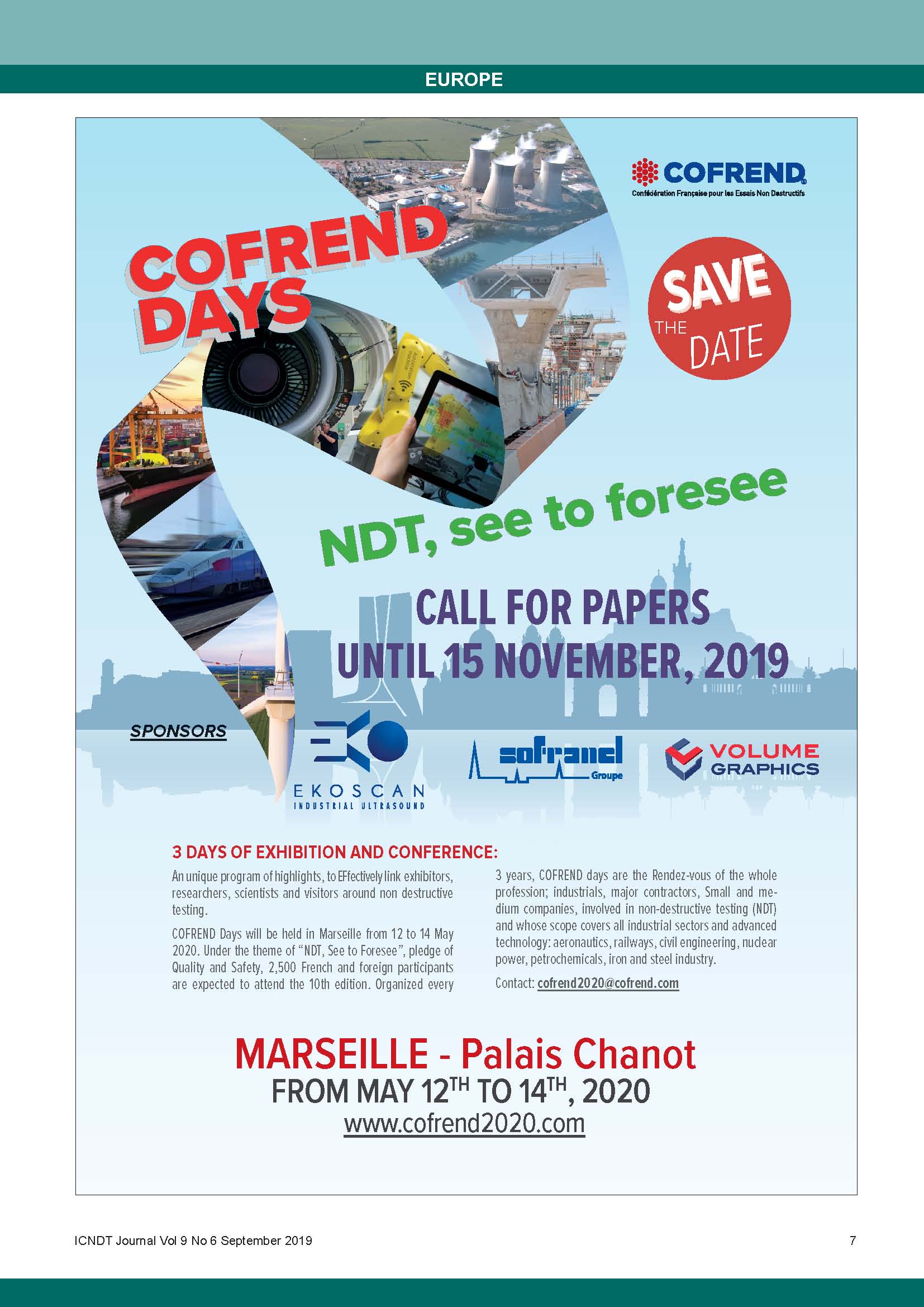 ICNDT Journal in September-国际会议和资讯-国际会议和资讯-中国机械工程学会无损检测分会